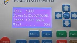 Function of Menu button - Thunder Laser
