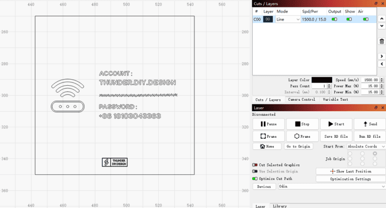 Laser Engraving-Wifi Password Sign | Thunder Laser